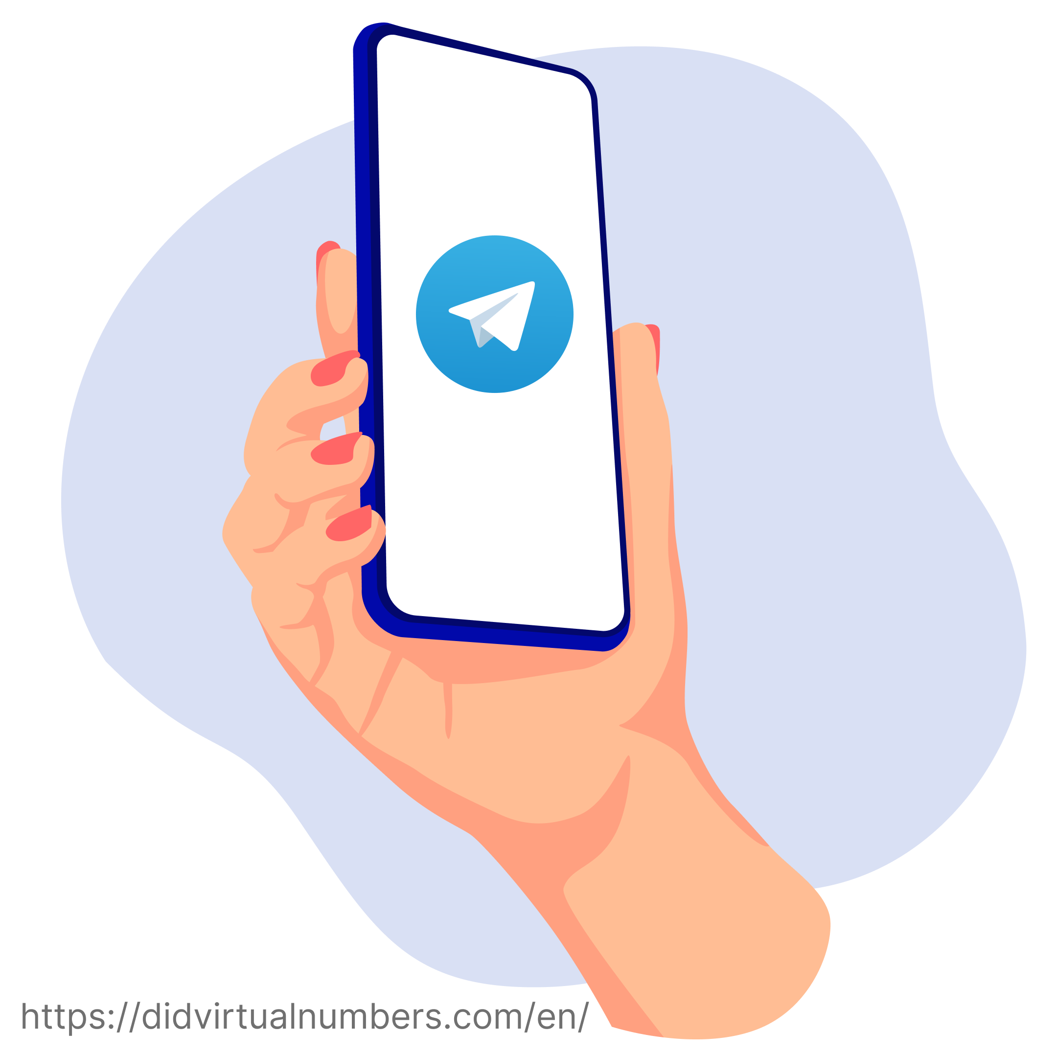 Buy a virtual phone number for Telegram from DIDVN