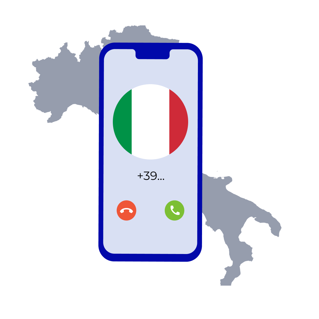 Buy virtual number Italy with code +39